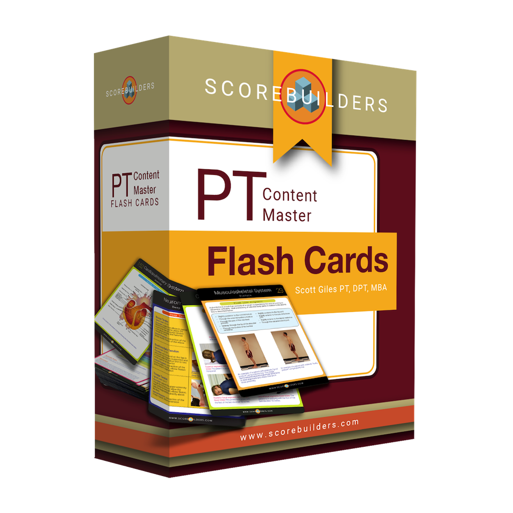 PT Content Master Flash Cards: 150 Essential Review Cards – Scorebuilders